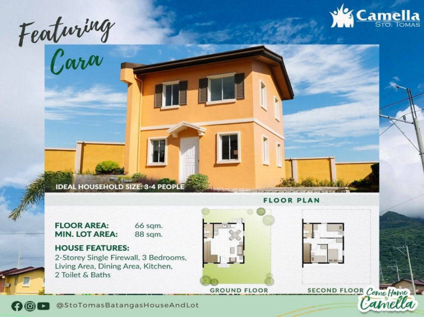 Cara House and Lot in Camella Sto Tomas