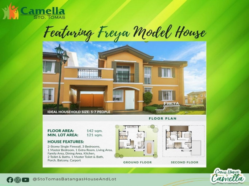 Freya House and Lot in Camella Sto Tomas