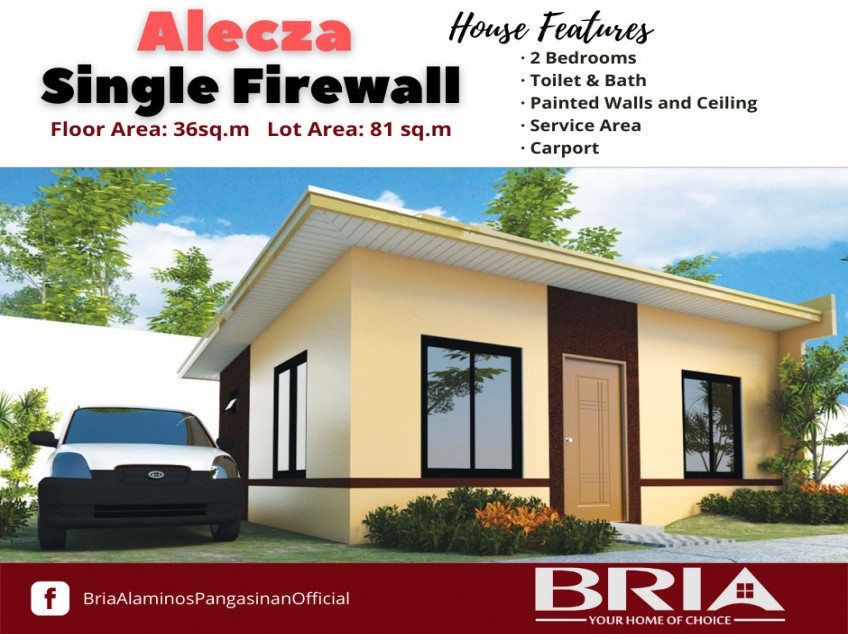 2br Single Firewall in Bria Homes Alaminos Pangasinan