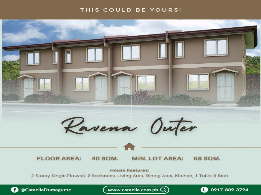 RFO Ravena Outer House for Sale at Camella Negros Oriental