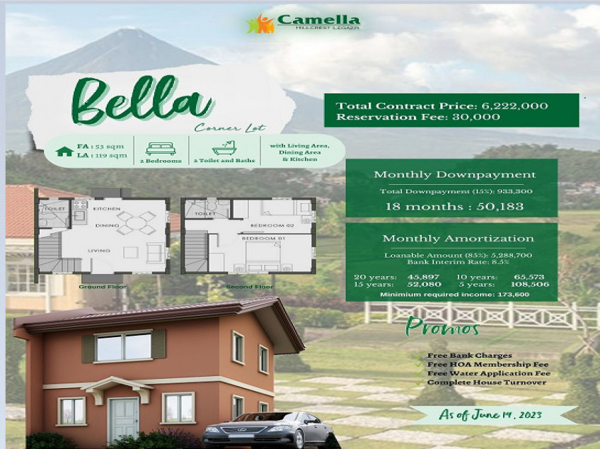 Bella Corner Lot For Sale at Camella Hillcrest Legazpi
