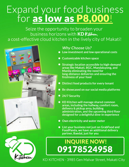 KD Kitchen/0Cloud Kitchen - Commercial Space In Makati