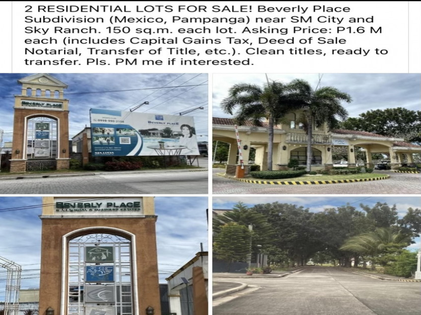 Residential Lots For Sale! Beverly Place Subdivision Mexico, Pampanga