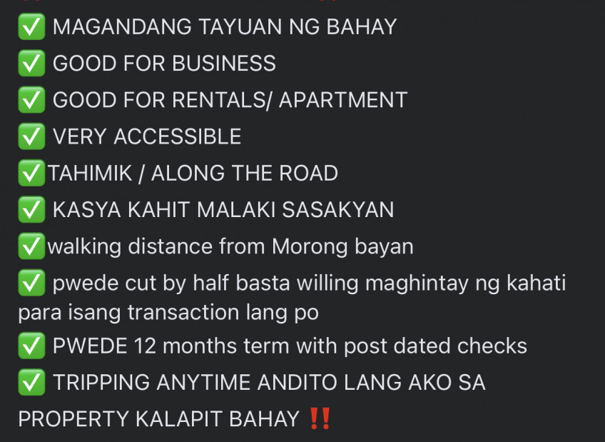 Lot For Sale In Morong, Rizal (Bayan Area)