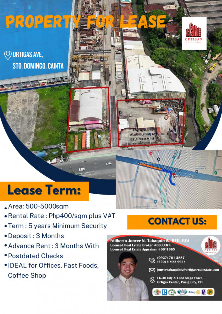 500 SQM Vacant Lot For Lease In Cainta, Rizal