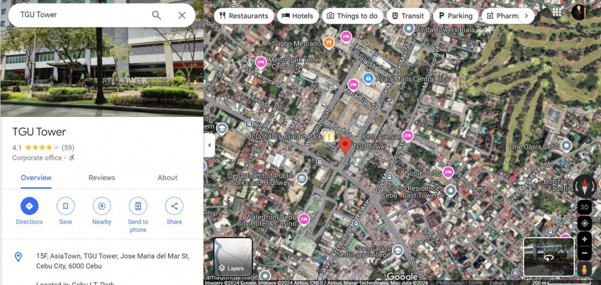 PROPERTY # 11472 For Rent Office Space in TGU Tower, Cebu City