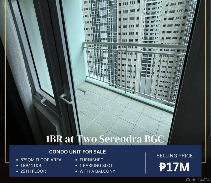 For Sale: 1BR Unit at Two Serendra Meranti Tower, BGC, ₱17M